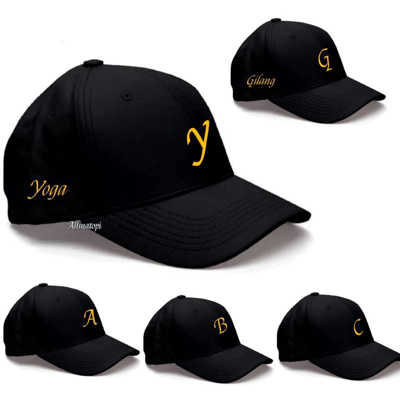 Children's Baseball Cap Embroidered Alphabet Letters Calligraphy ...
