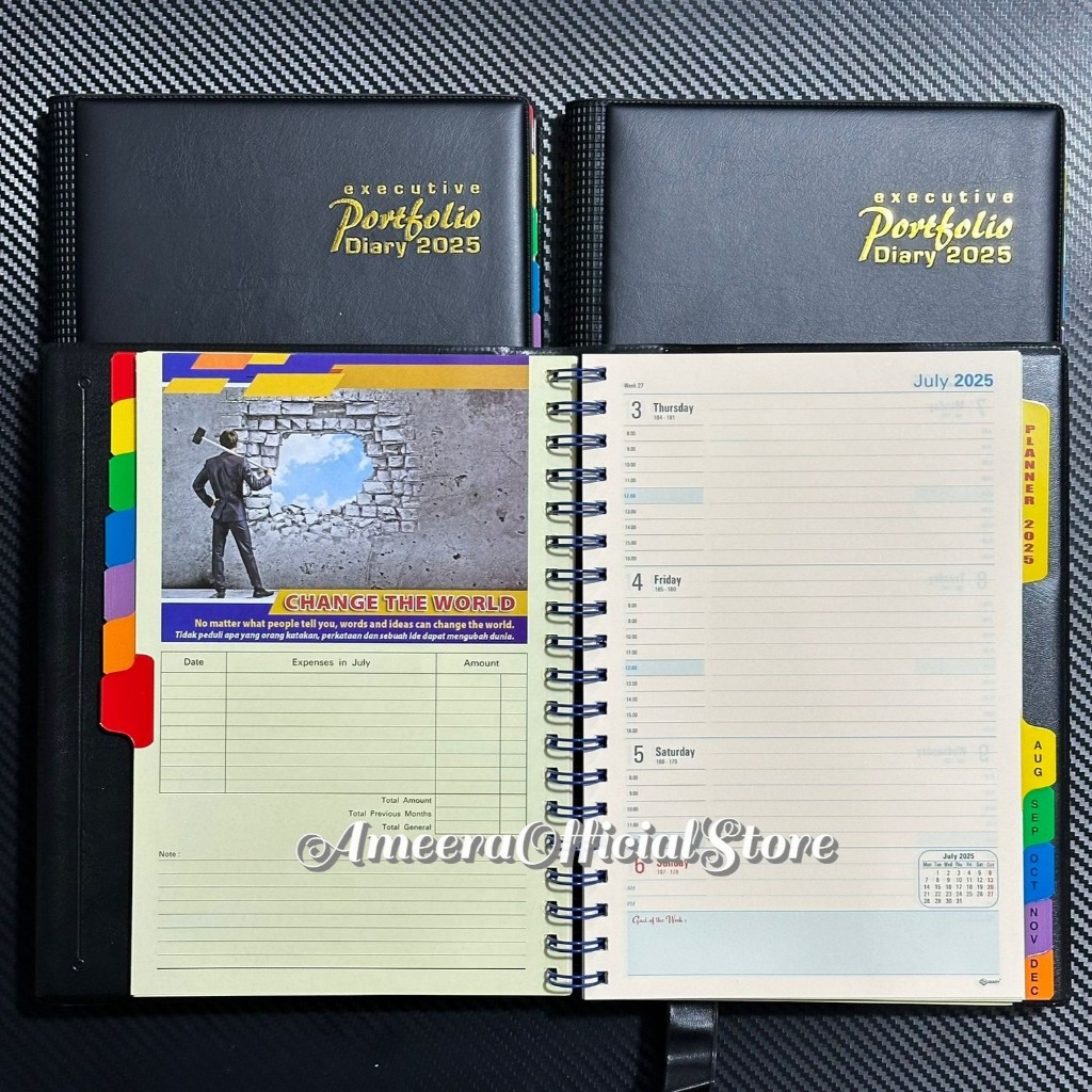 Agenda Book / Notebook Executive Portfolio Diary 2025 | Shopee Malaysia
