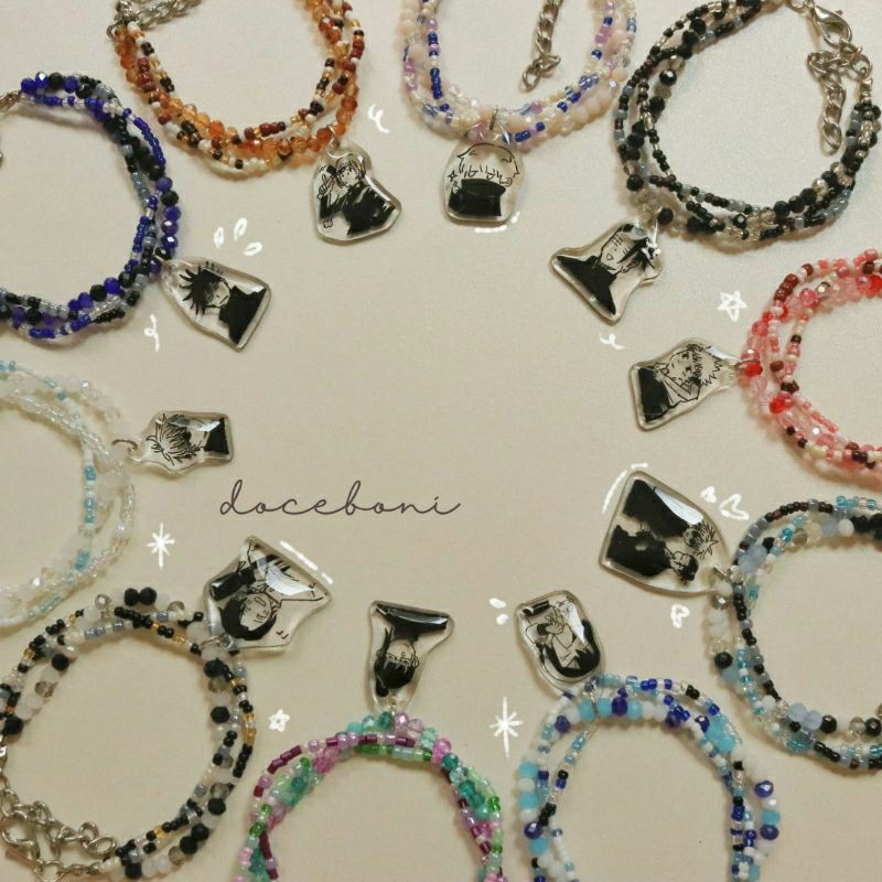 Jujutsu kaisen jjk bracelet | Jjk beaded bracelet | Yuji megumi nobara ...