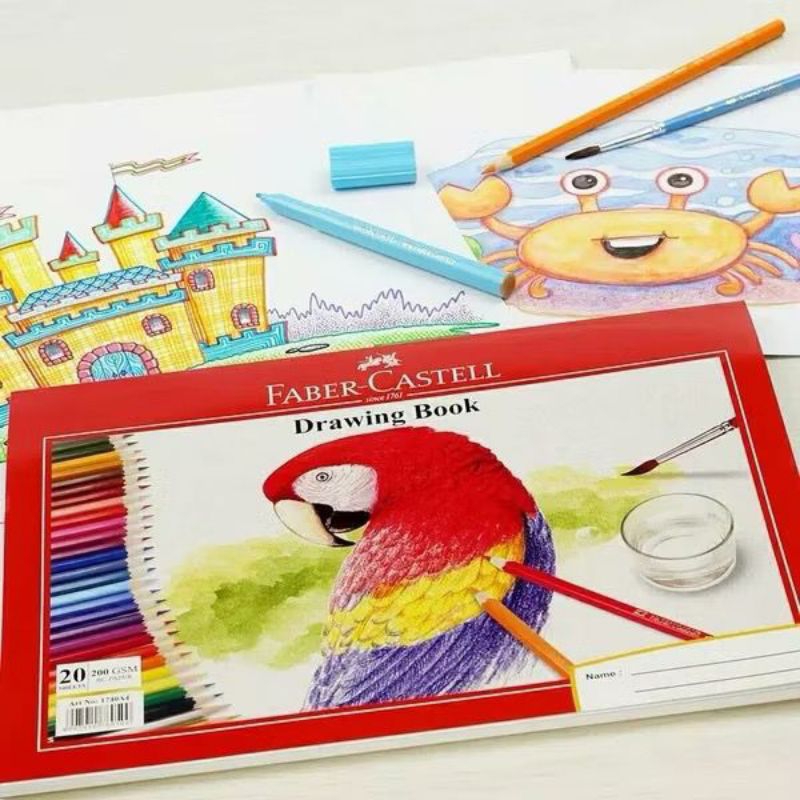 Faber castell drawing book A4 and A3 | Shopee Malaysia