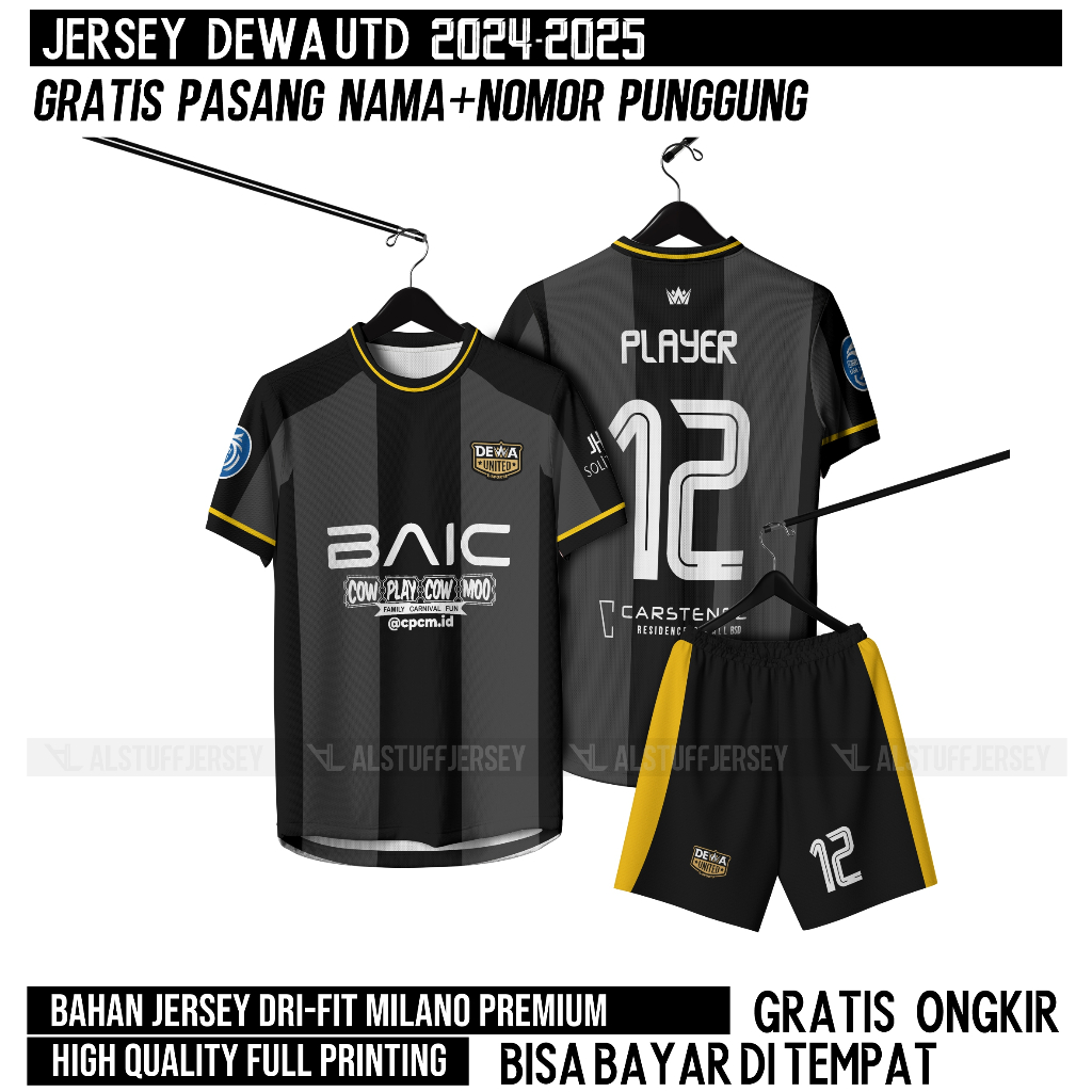 The Newest Premium Dewa United 2024-2025 Jersey For Free To Post Name ...