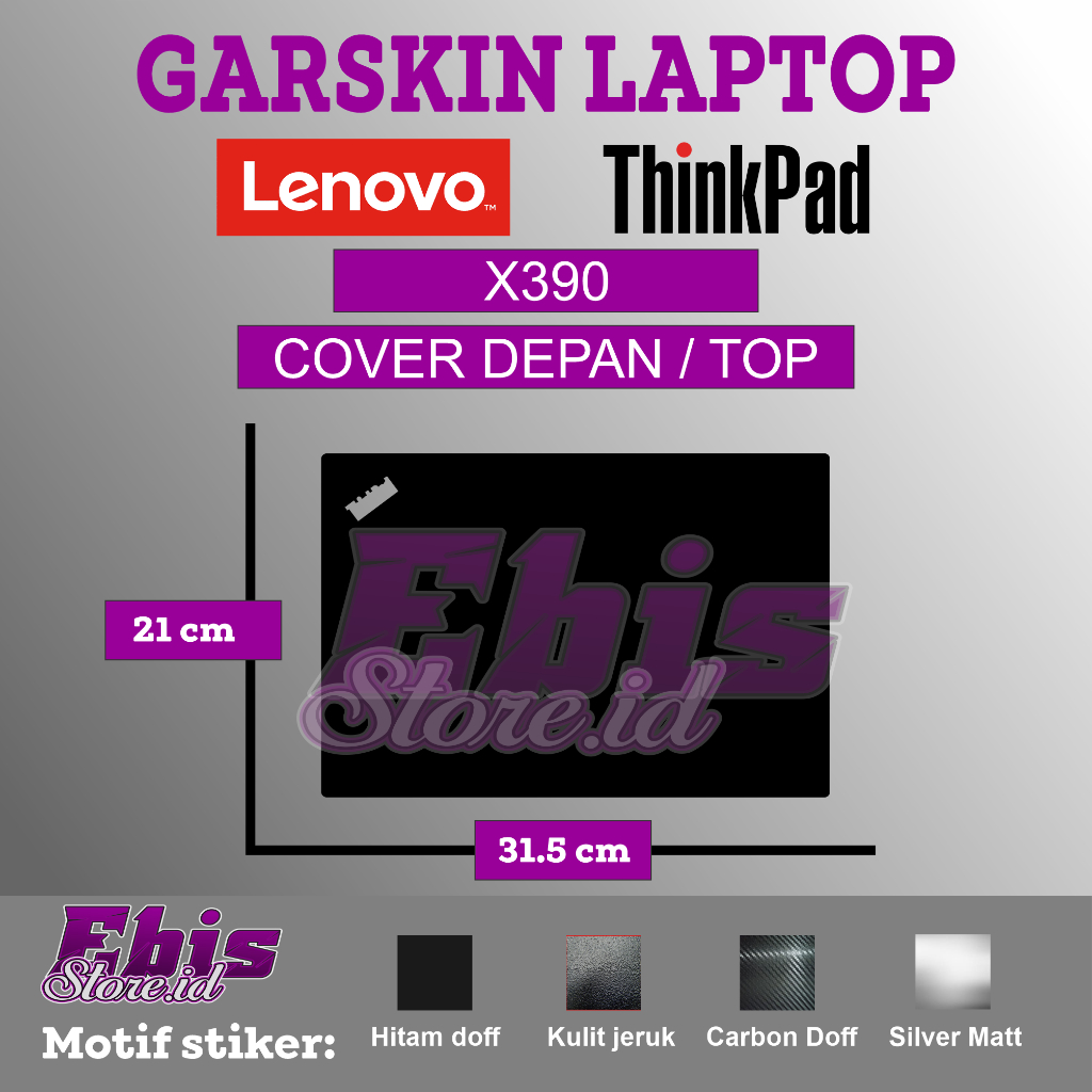 Garskin Lenovo Thinkpad X390, X395 Skin Protector Laptop | Shopee Malaysia