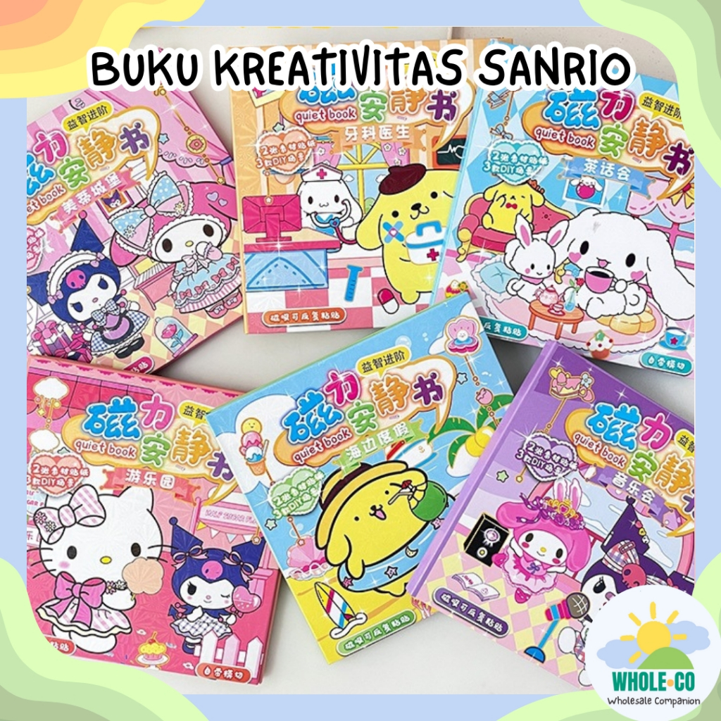 Sanrio Premium Creativity Book DIY Quiet Book Scissors Paste Kuromi ...