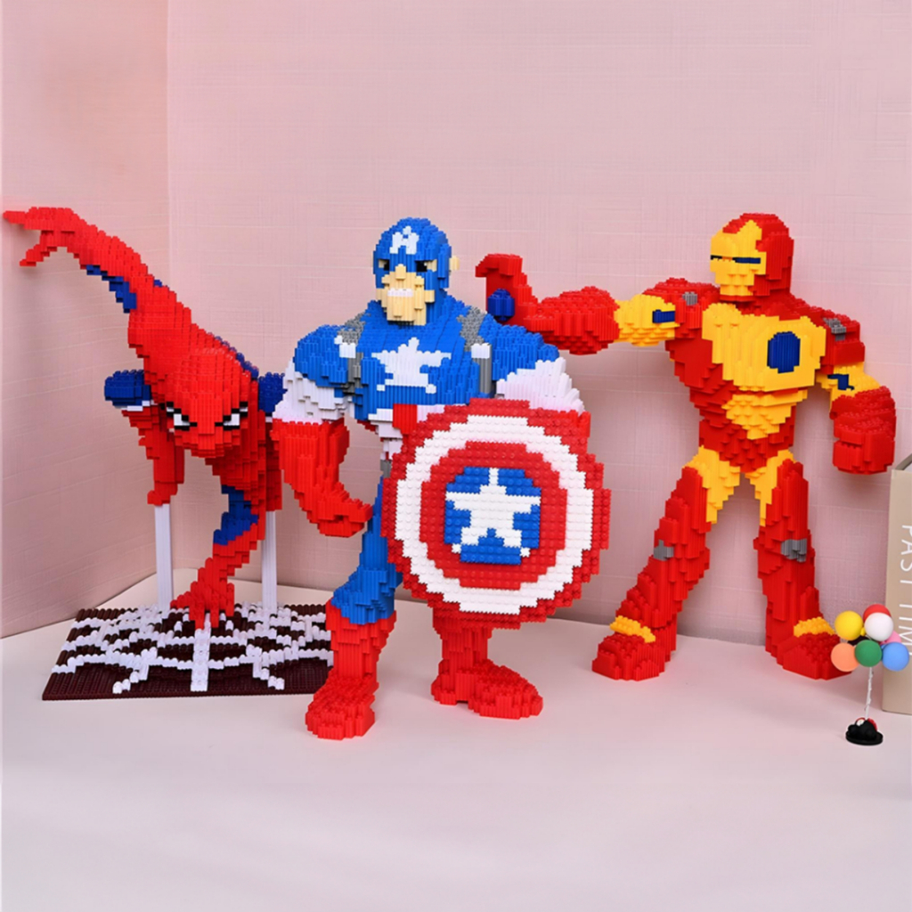 Nano Blocks Super Heroes 3D Model, Jumbo Size Stacking Block Toys, DIY ...