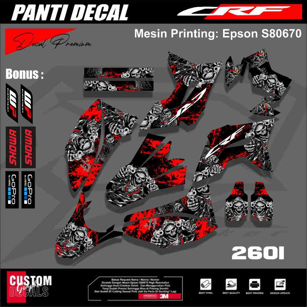 Decal CRF 150L SUPER GLOSSY FULL BODY - Dekal Sticker Motorcycle Honda ...