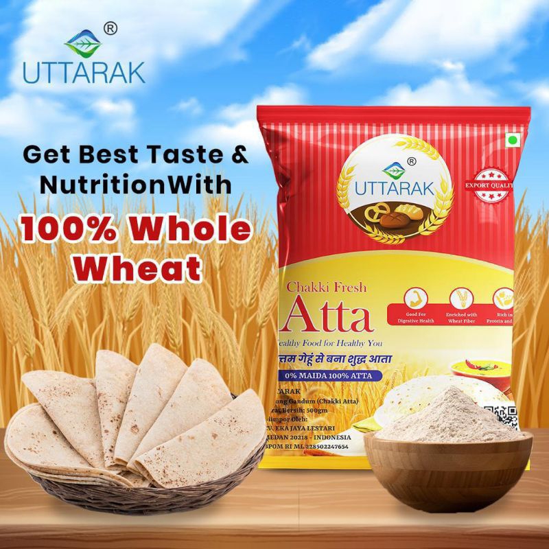 Fresh Atta Chakra Wheat Flour 100% Atta Imported from India 1kg ...