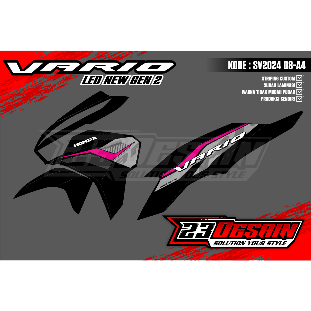 Striping sticker vario led new gen2 striping vario gen2 125 color motif ...