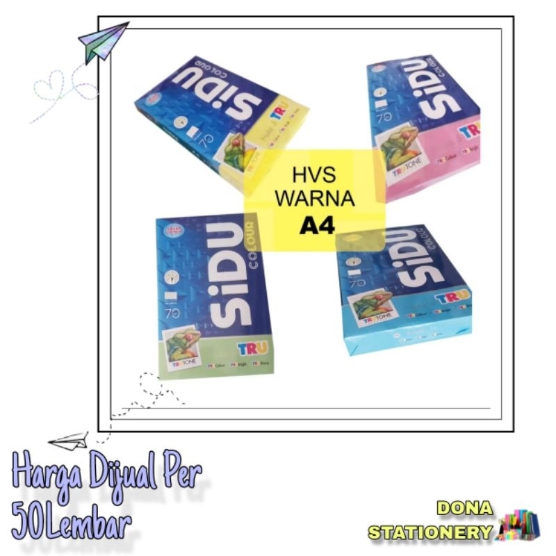Hvs A4 Color Paper Per 50 Sheets/Color HVS Paper/A4 HVS Paper/A4 HVS ...
