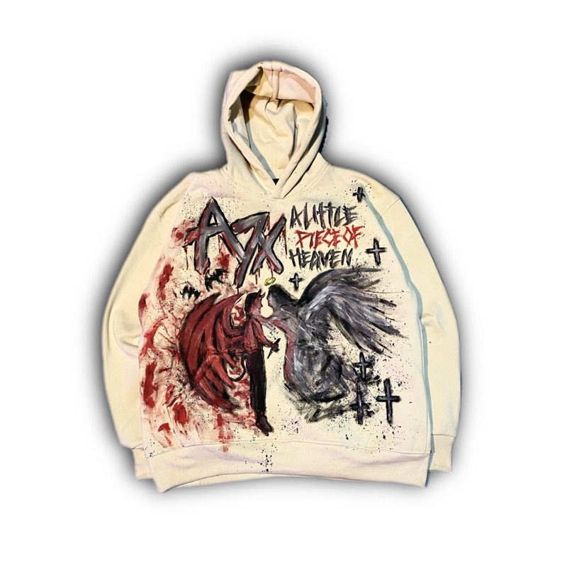 Boxy hoodie a7x ver 04// Devil or angel | Shopee Malaysia