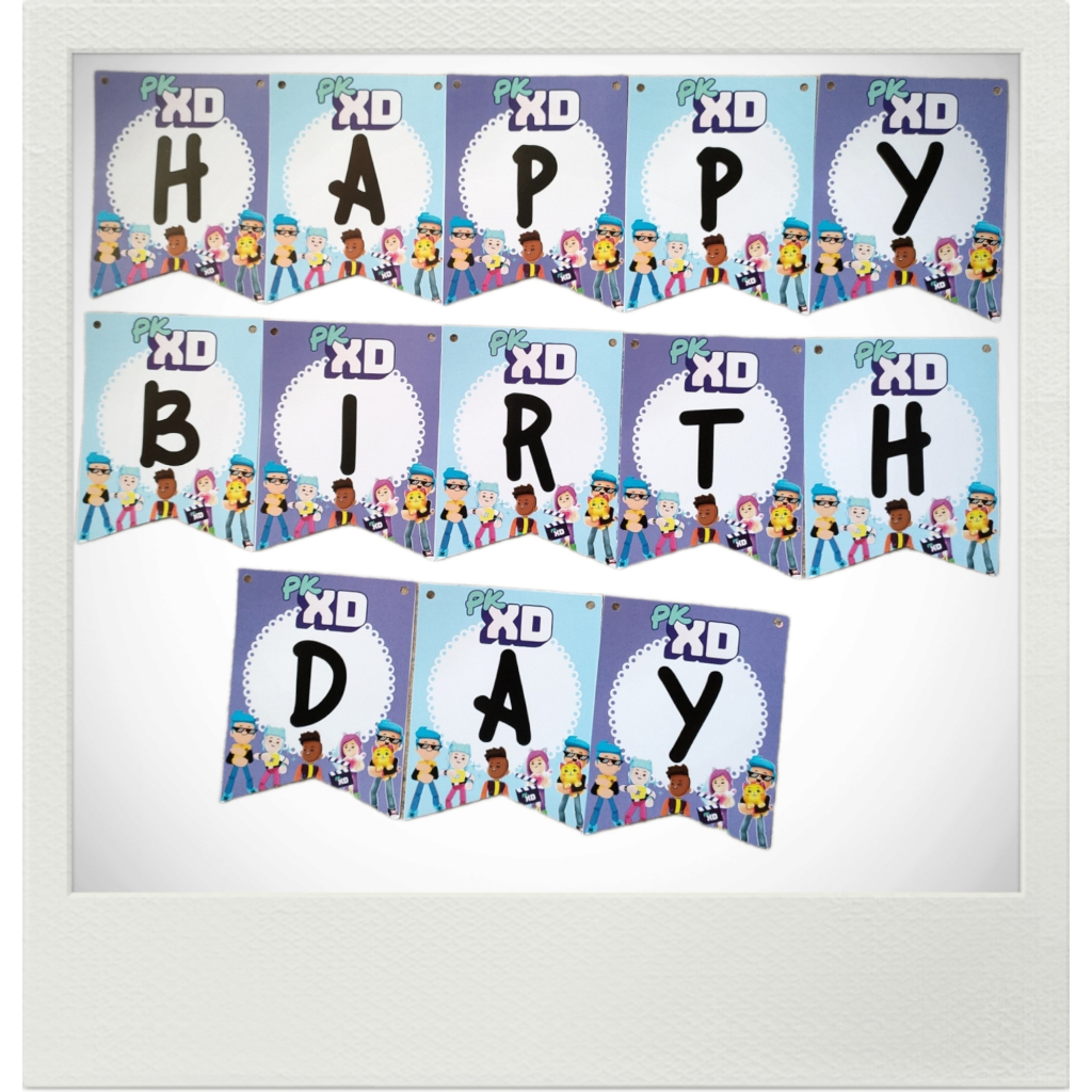 Banner flag bunting flag garland birthday flag PKXD PK XD theme ...