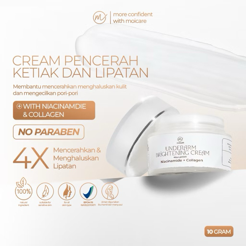 Moicare Brightening Cream Whitening Armpits Groin Neck Buttocks Dark ...