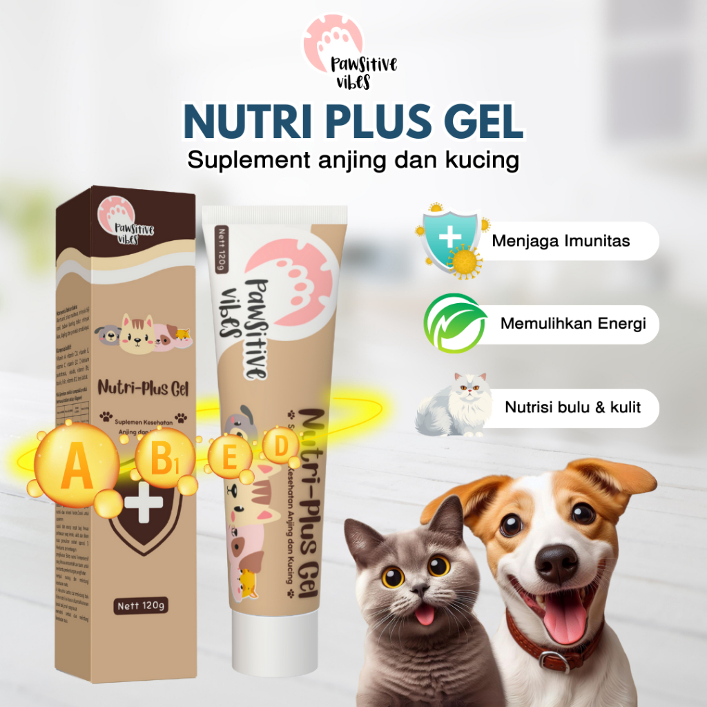 Nutri Plus Gel 120g - Supplement For Cat & Dog - Dog Cat Vitamins To ...