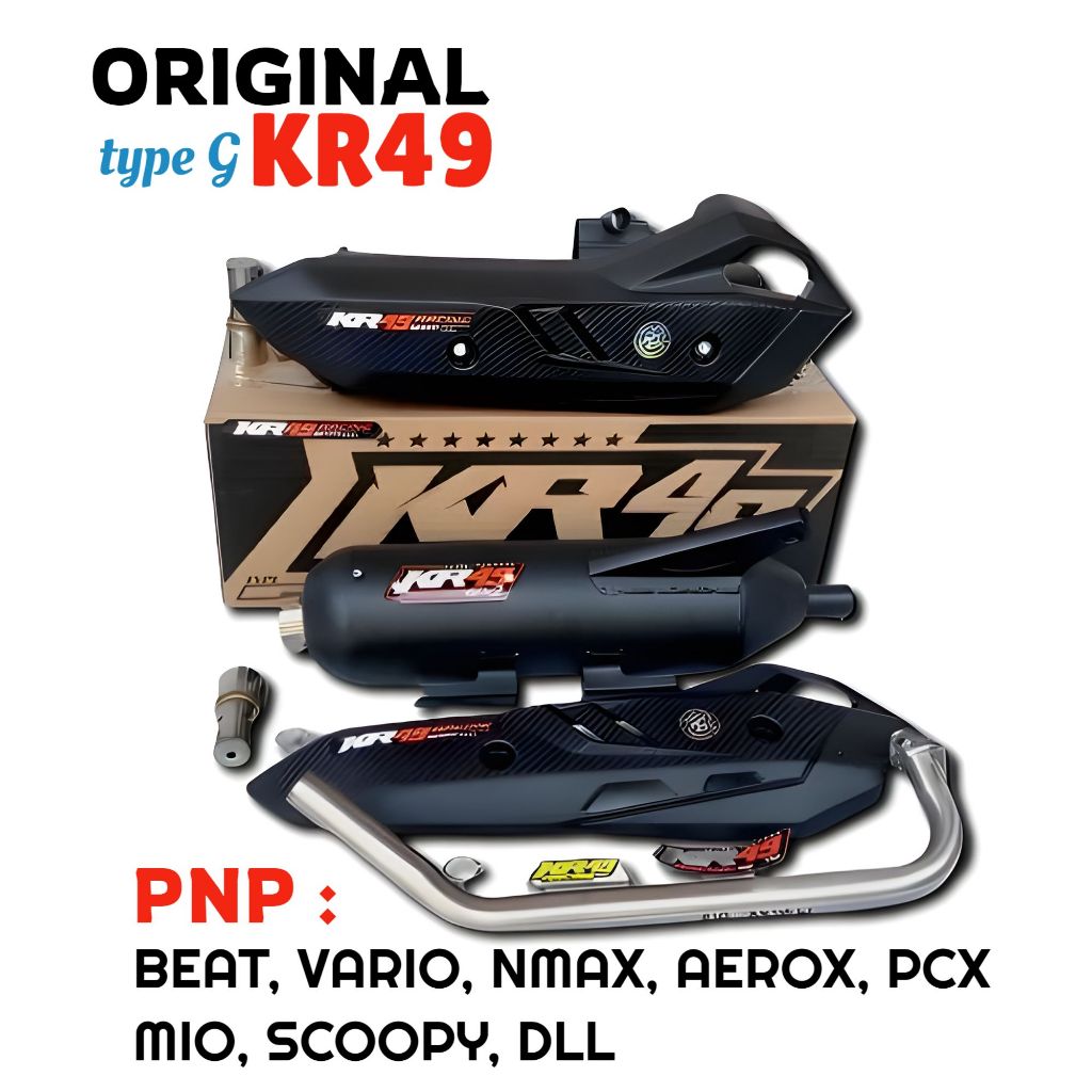 Original Exhaust KR49 GEN2 TYPE G Standard RACING PNP BEAT VARIO MIO ...