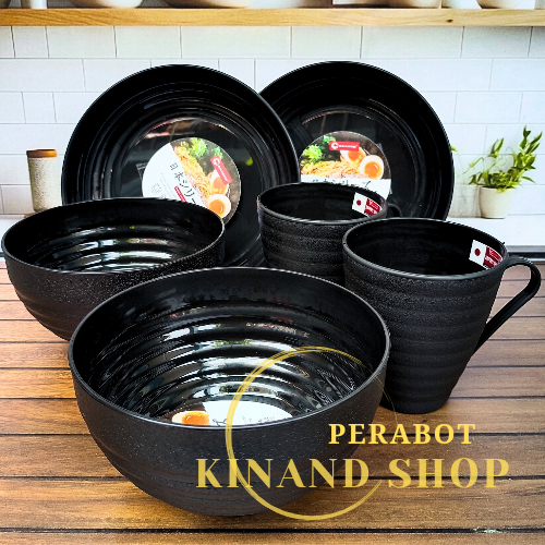 HITAM Bowl Cup Plate Ramen black dop Unit | Shopee Malaysia