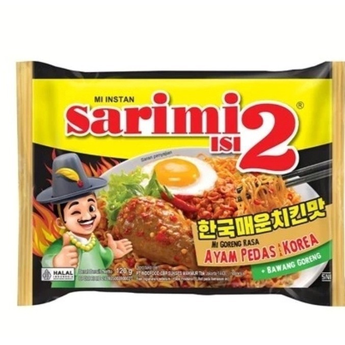 Sarimi Contains 2 Fried Noodles With Korean Spicy Chicken Flavor 120 gr ...