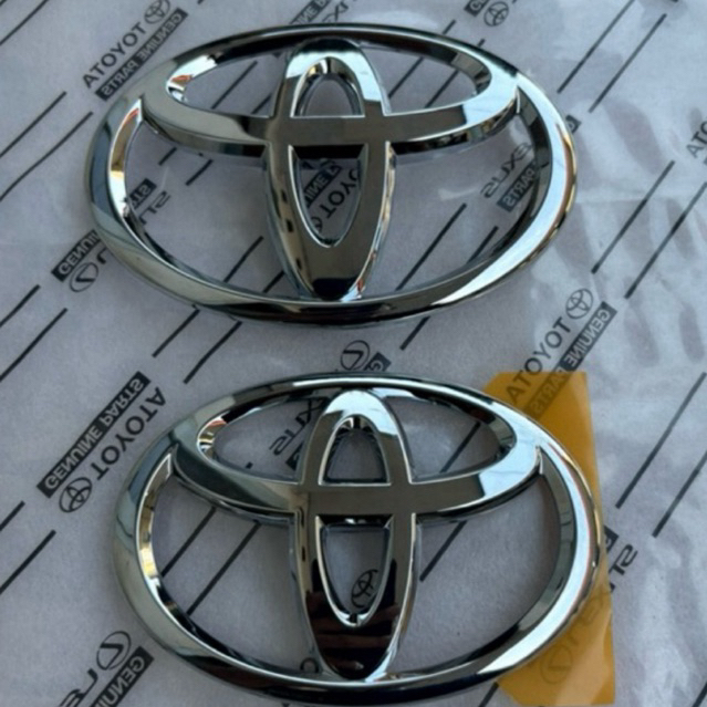 Toyota logo emblem chrome front and rear rush 2017up original toyota ...