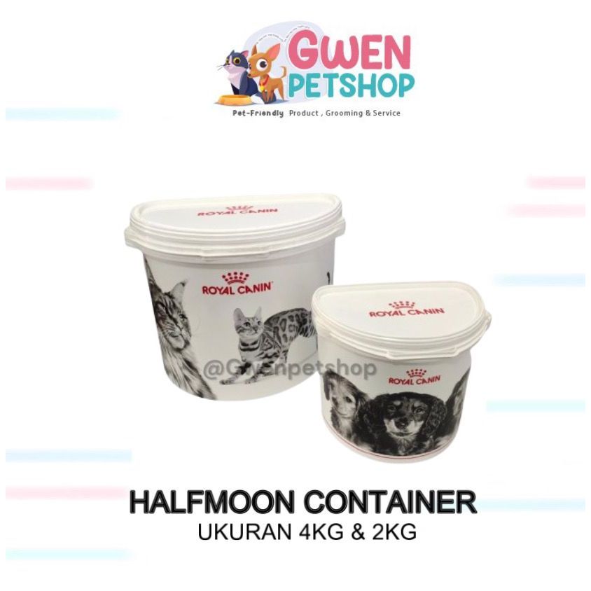 HALFMOON Container Pet Food Royal Canin - Cat/Dog Food Storage ...