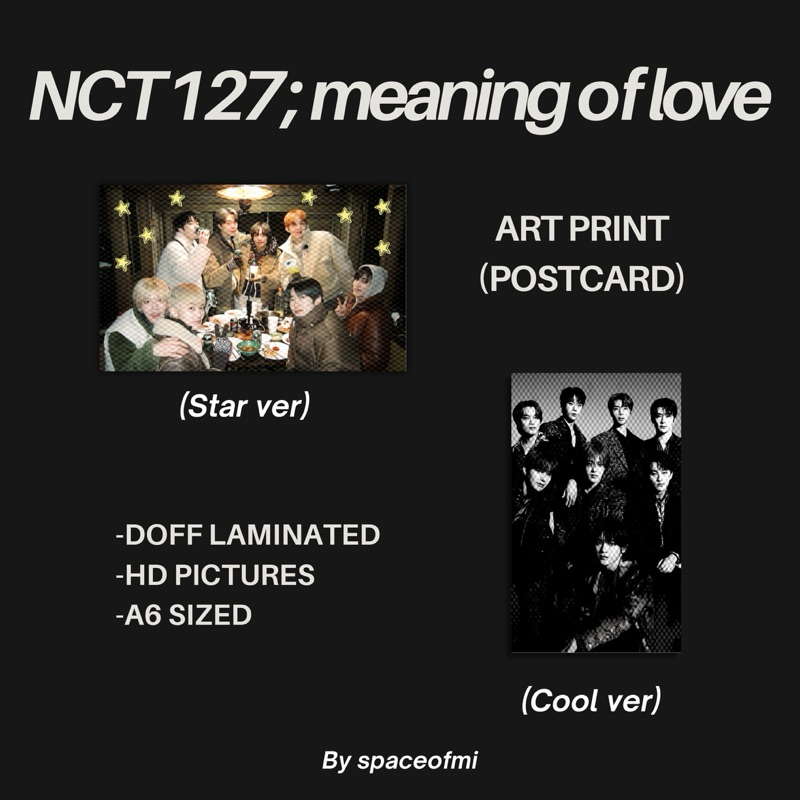 Art print NCT 127 ; meaning of love wall deco poster by spaceofmi H ...