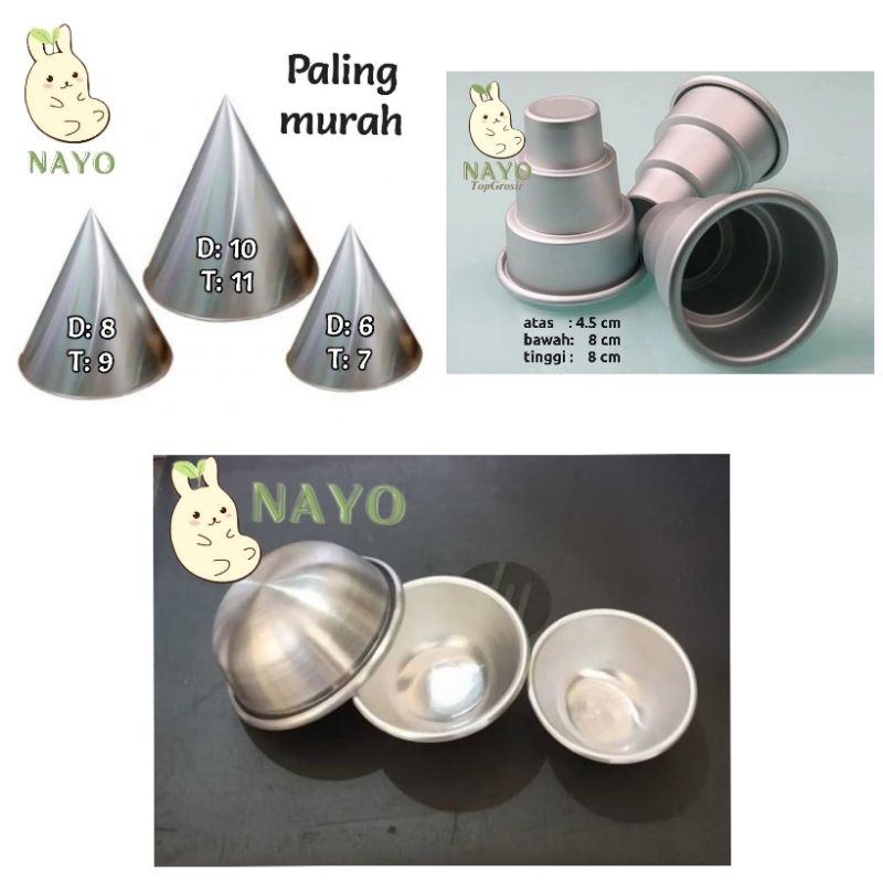 Mini tumpeng and round mochi molds | Shopee Malaysia