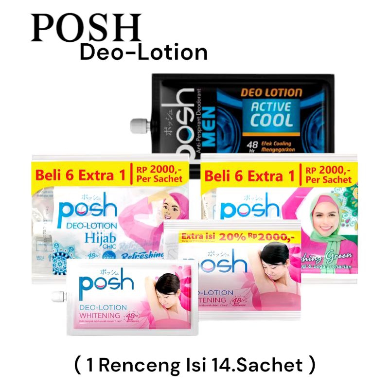 (14pcs) Posh Women Hijab & Men Active Cool Sachet | 1 Plan 14.pcs ...