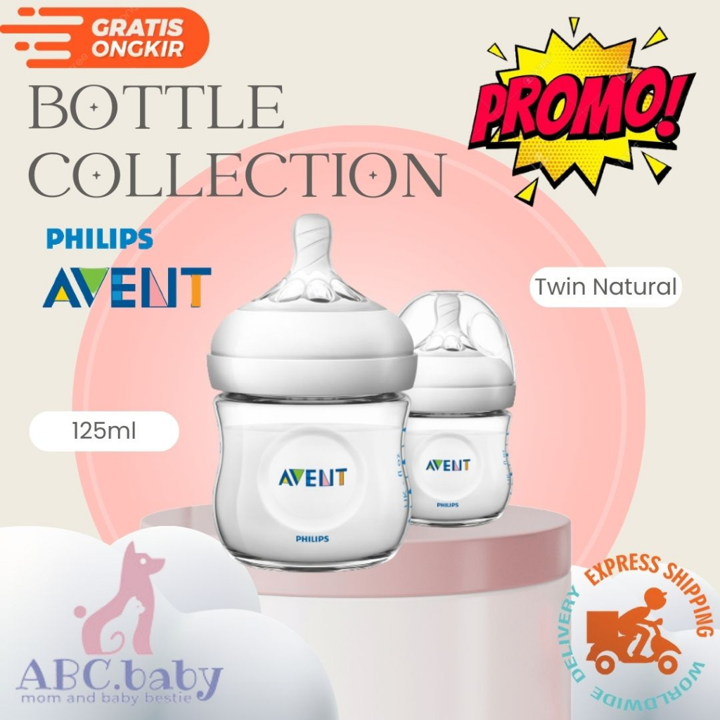 Philips avent natural 125ml Milk Bottle - bening twin pack | Shopee ...