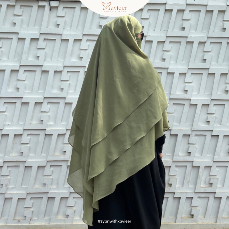 XAVIER - HAWA FRENCH KHIMAR - FRENCH KHIMAR 3 LAYER | Shopee Malaysia