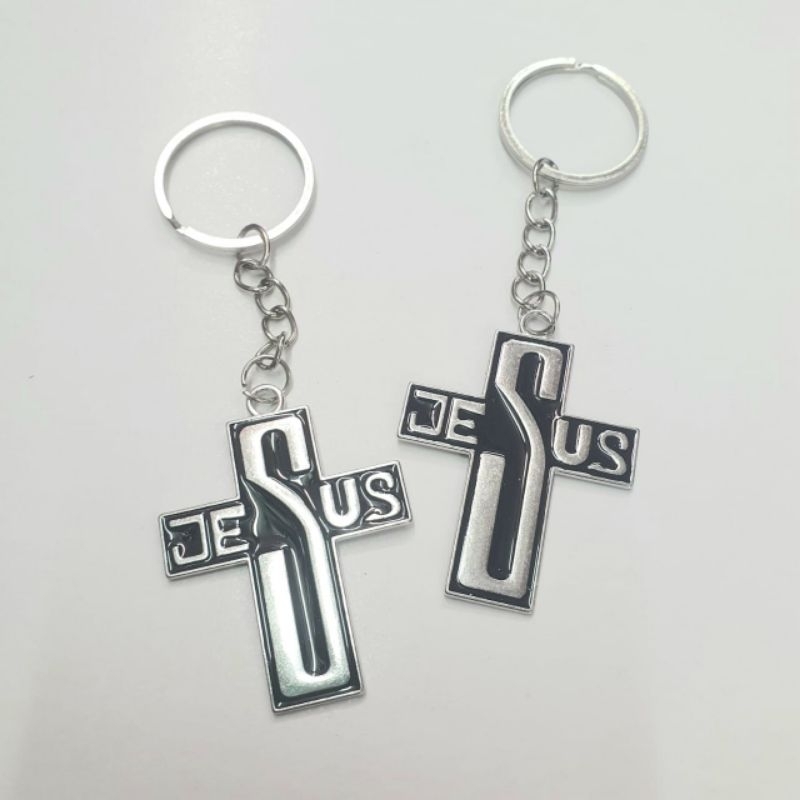 HITAM GANTUNGAN Black Jesus Cross Keychain (6pcs) | Shopee Malaysia