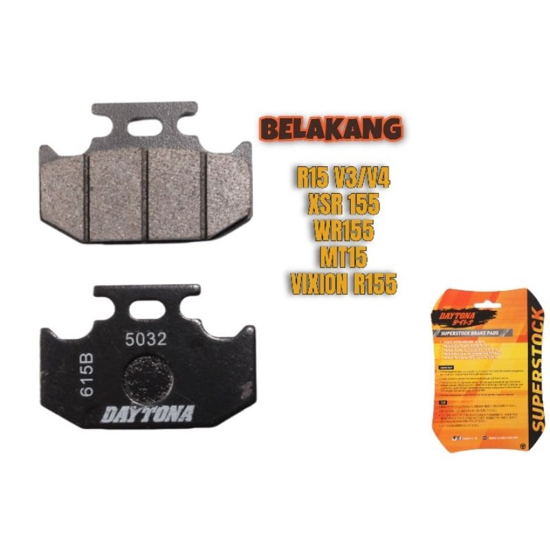 Rear Brake Pads DAYTONA R15 V3 V4 XSR 155 WR155 VIXION R 155 ORIGINAL ...