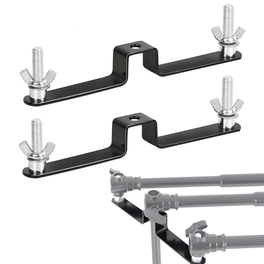 10ft DIY Adjustable Triple Crossbar Kit and Mounting Brackets Backdrop ...