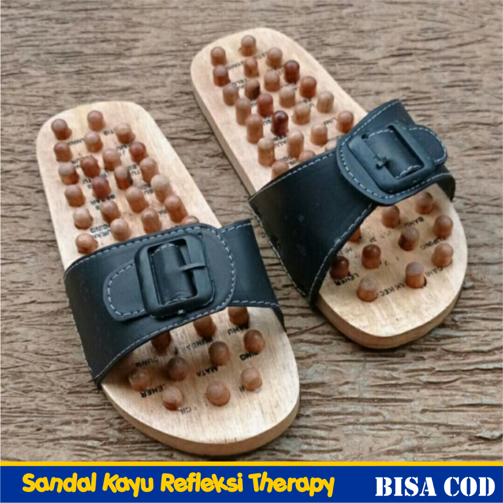 KAYU Health Sandals Wooden Rheumatic Sandals Reflexology Sandals Foot ...