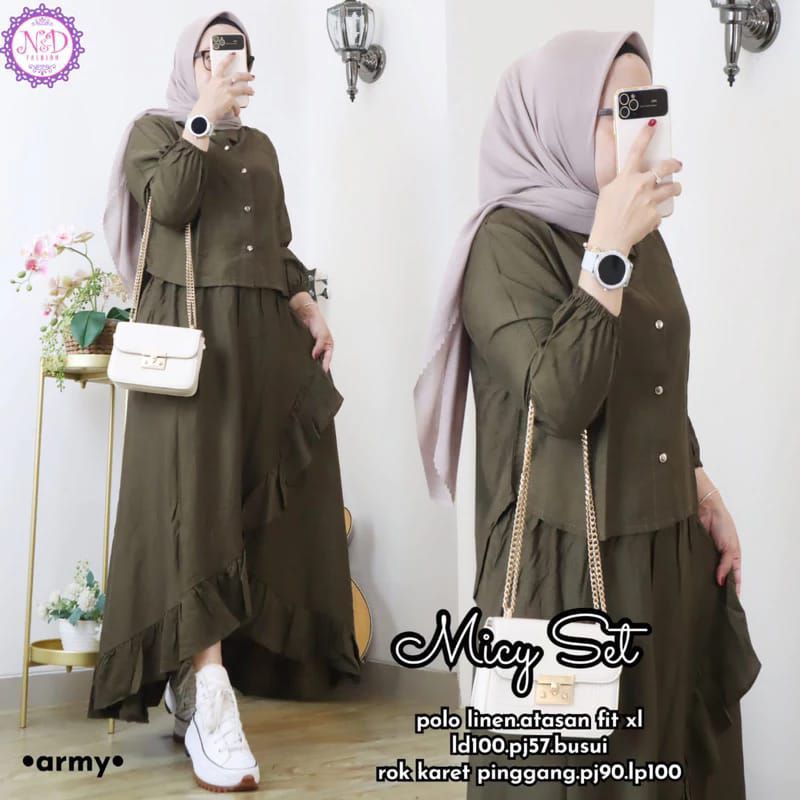 Micy Set Skirt/Set Skirt/Erika Set/Kuzzi Set | Shopee Malaysia