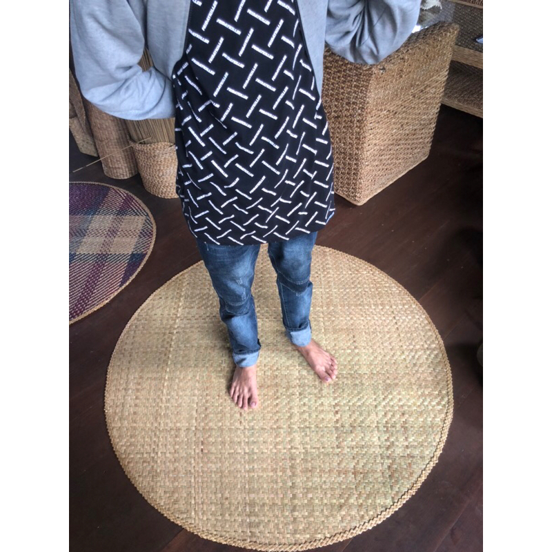 Round purun mat 90 cm | Shopee Malaysia
