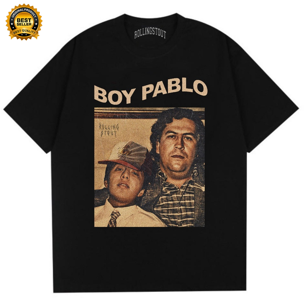 Rollingstout Tshirt - Boy Pablo Escobar | Band & Film Parody | METAL ...