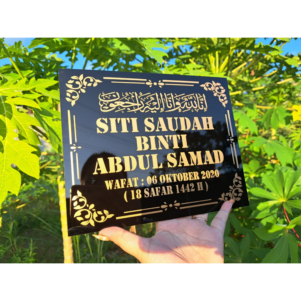 Acrylic Carved Tombstone | Tomb Name | Cnc laser Permanent Engraving ...