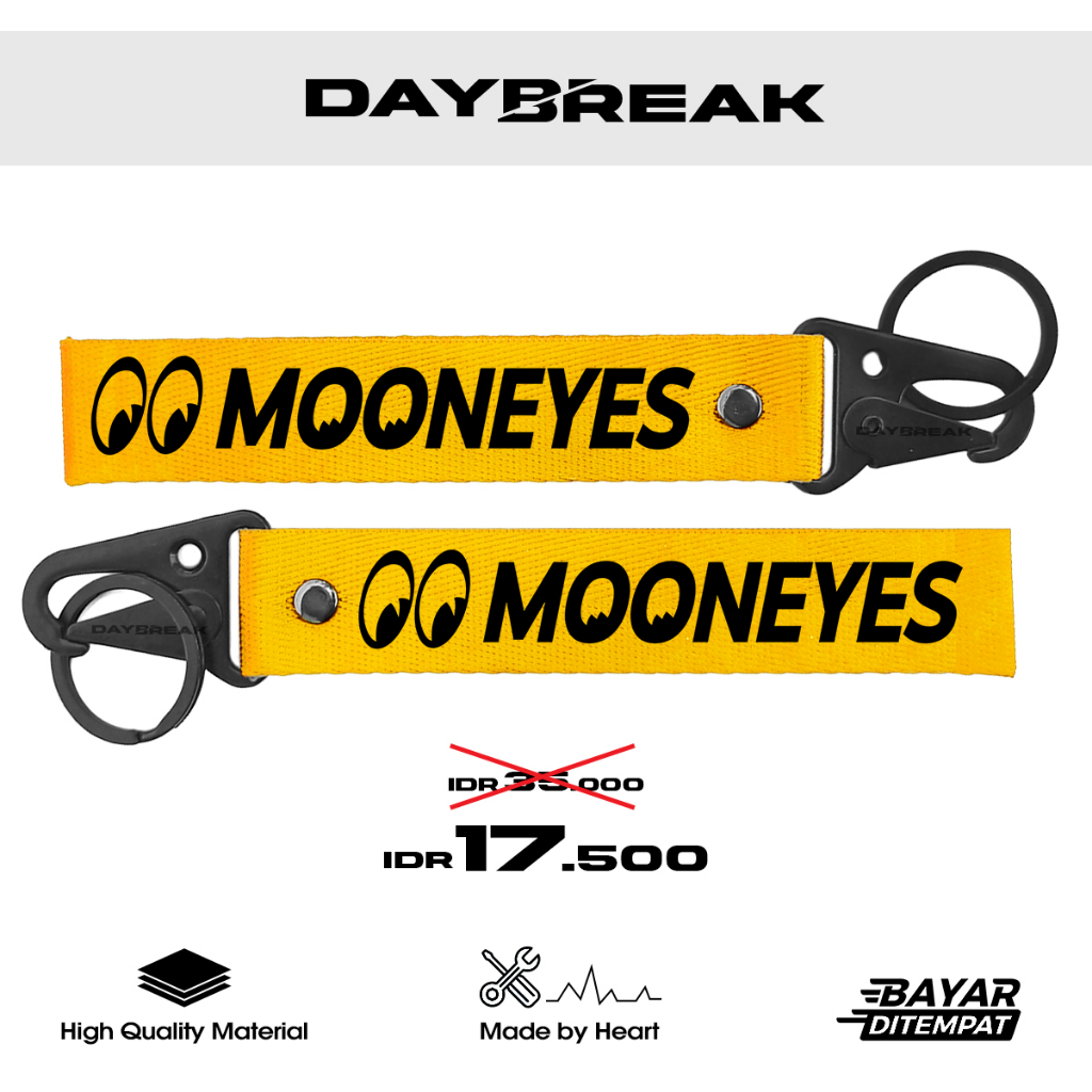 GANTUNGAN Cool and Unique Mooneyes Logo Motorcycle Keychain Creative ...