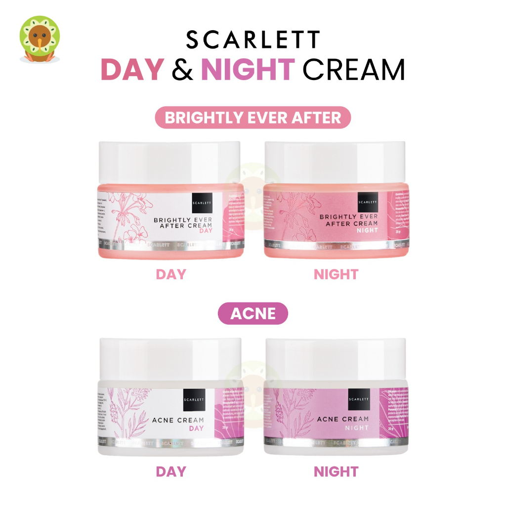Scarlett BRIGHTLY EVER AFTER CREAM DAY & NIGHT - SCARLETT ACNE CREAM ...