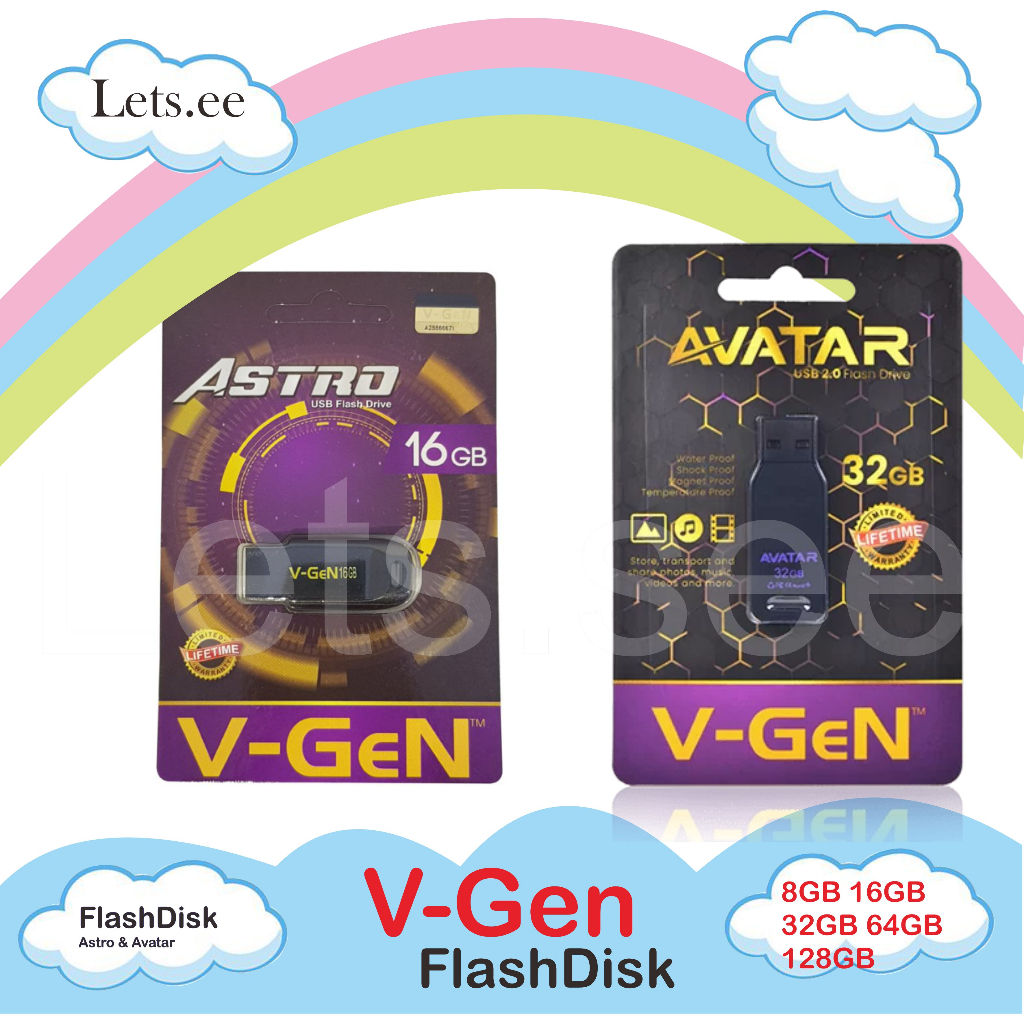 Vgen ASTRO AVATAR Flashdisk 8gb 16gb 32gb 64gb 128gb Water Proof Life ...