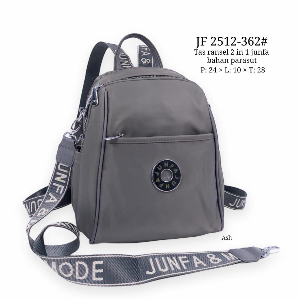 Ready Junfa 2 in 1 Backpack Parachute Material JF2512-362 Ash | Shopee Malaysia