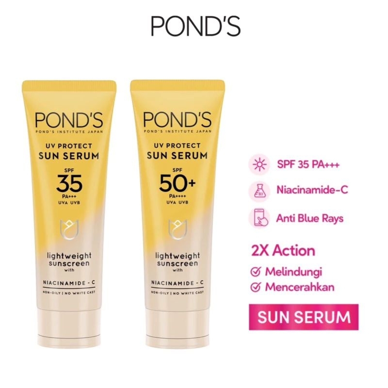 PONDS UV PROTECT SUN SERUM SPF 35 SPF 50 PA++++ 30ML | Shopee Malaysia