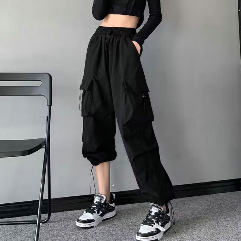 Ryu - Women's Imported Cargo Pants / Strap Cargo / Blackpink Cargo ...