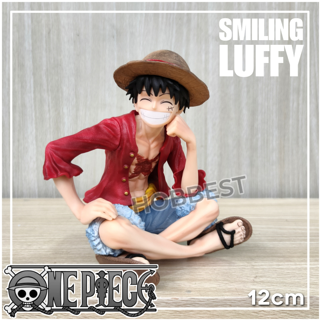 ONE PIECE Action Figure: SMILING MONKEY D. LUFFY - Miniature Sitting ...