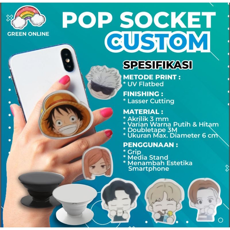 Custom POP SOCKET | Custom GRIPTOK | Custom PHOTO POPSOCKET | Shopee ...