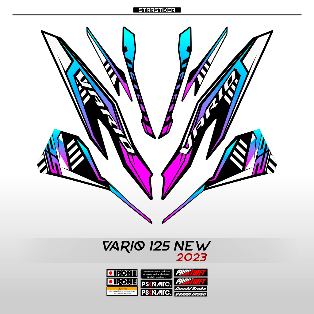 Striping HONDA VARIO 125 NEW MOTIF 38/2022/2023/CBS - ISS/STRIPE ...