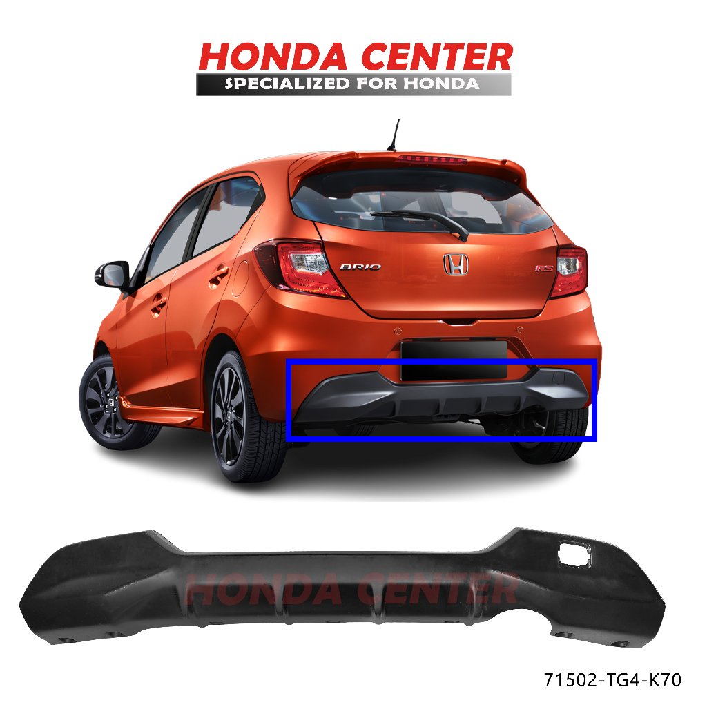 Diffuser Diffuser Spoiler Garnish Lower Rear Bumper Honda All New Brio ...