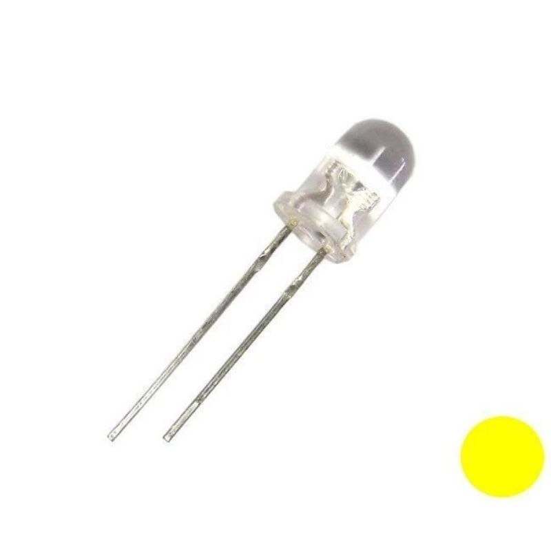 PUTIH Led 5mm White Flame Yellow 2pin/2ft | Shopee Malaysia