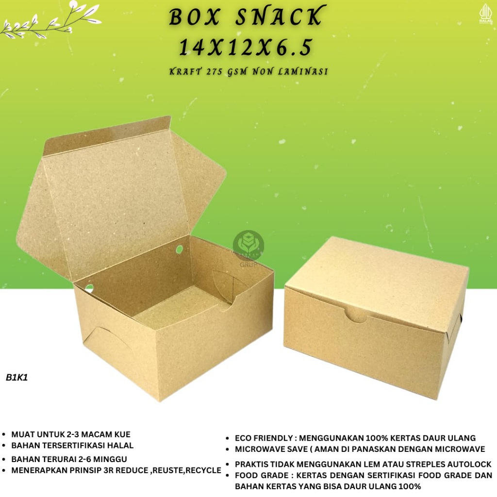Snack Box Cake Snack Box 14x12 (B1K1-14X12X6.5 Cm) | Shopee Malaysia