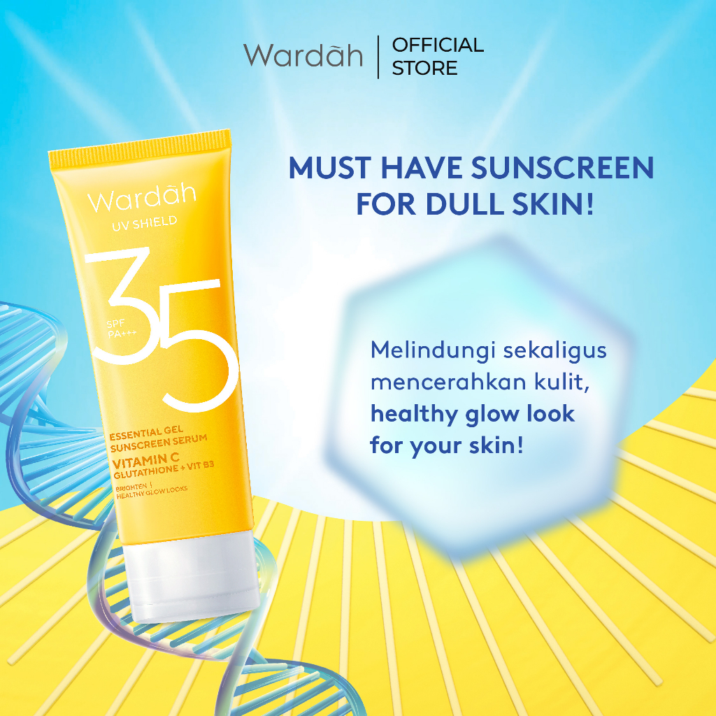 Wardah UV Shield Essential Sunscreen Gel SPF 35 PA +++ 40 ml | Shopee ...