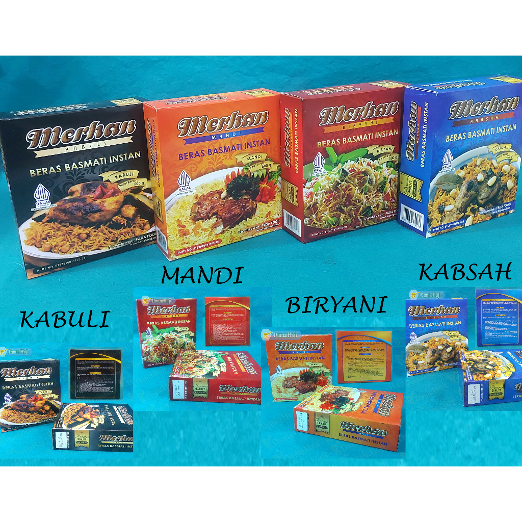 Merhan Nasi Mandi Kabuli Biryani Kabsa 500gr Basmati Rice Package ...