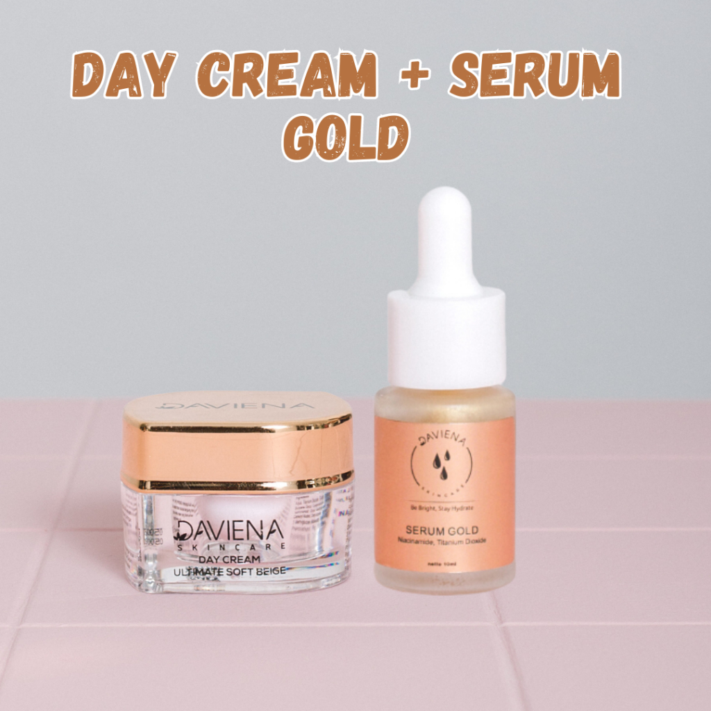 Duo GOLD SERIES Package | Day CREAM And SERUM GOLD | Daviena SKINCARE ...