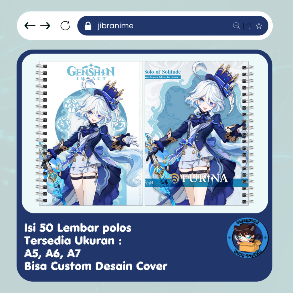 Genshin IMPACT NOTEBOOK/Note Book/GENSHIN IMPACT/GENSHIN PART 3 furina ...
